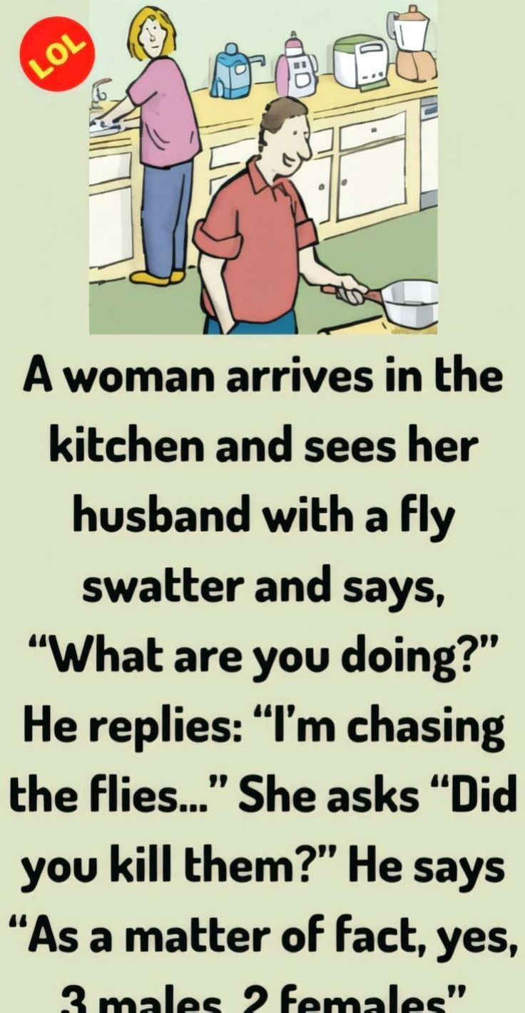 A WOMAN WALKED INTO THE KITCHEN TO FIND HER HUSBAND STALKING AROUND ...