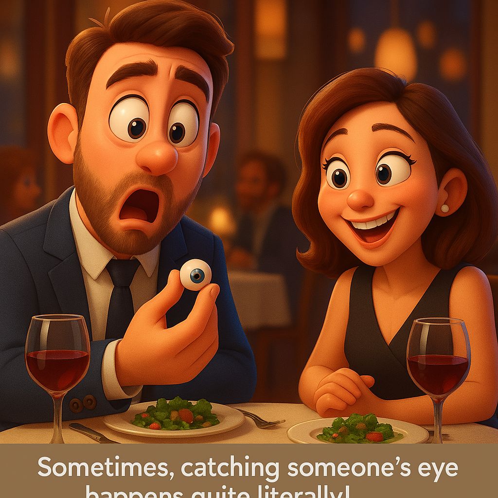 Sitting in a posh restaurant, a man spots a gorgeous blonde at the next ...