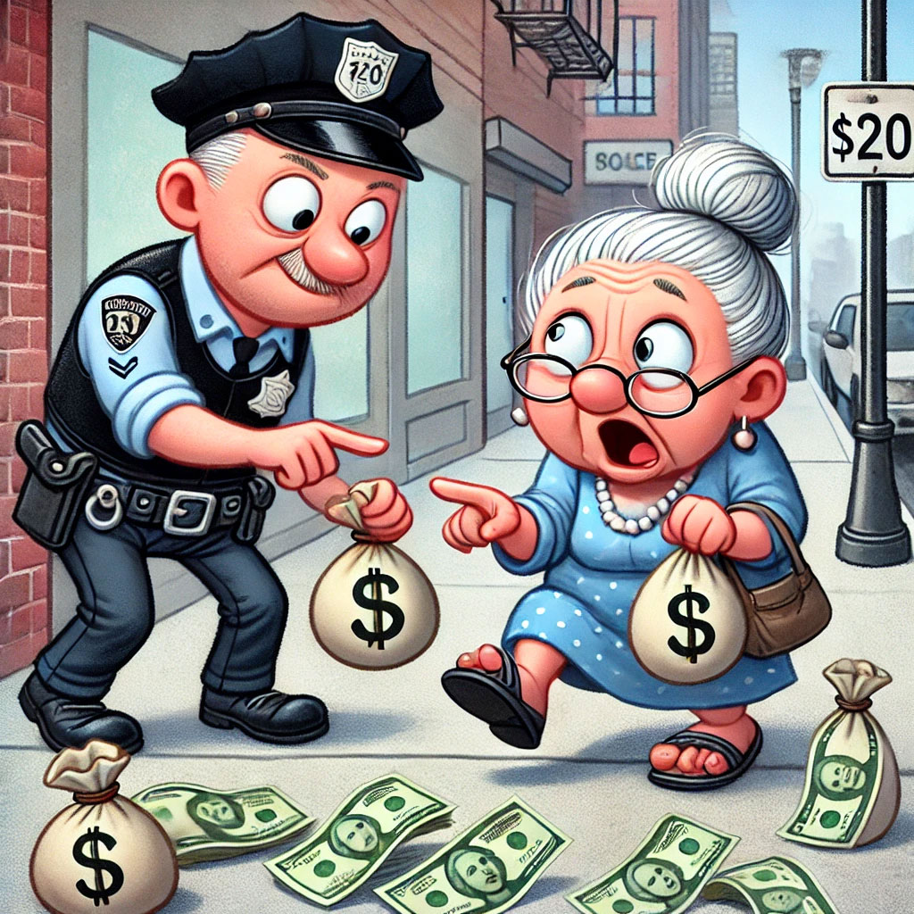 A Little Old Lady Dropping Money ... - Funny Good Stories