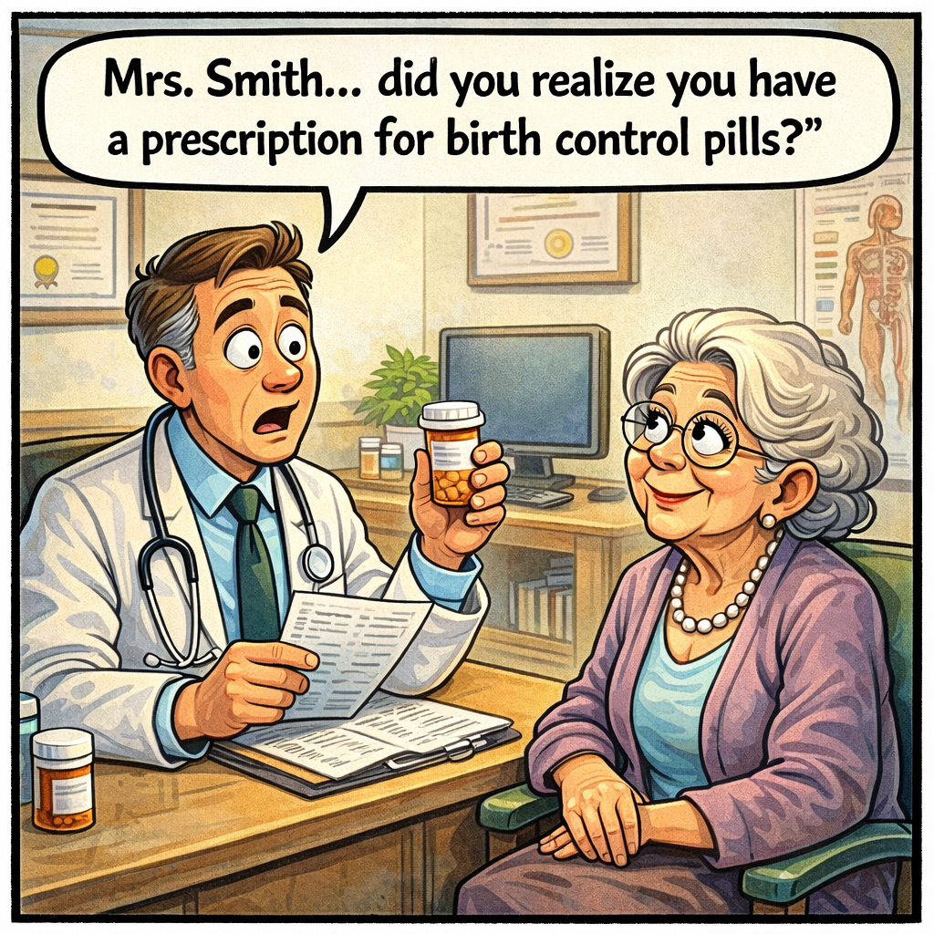 Grandma's birth control pills - Funny Good Stories