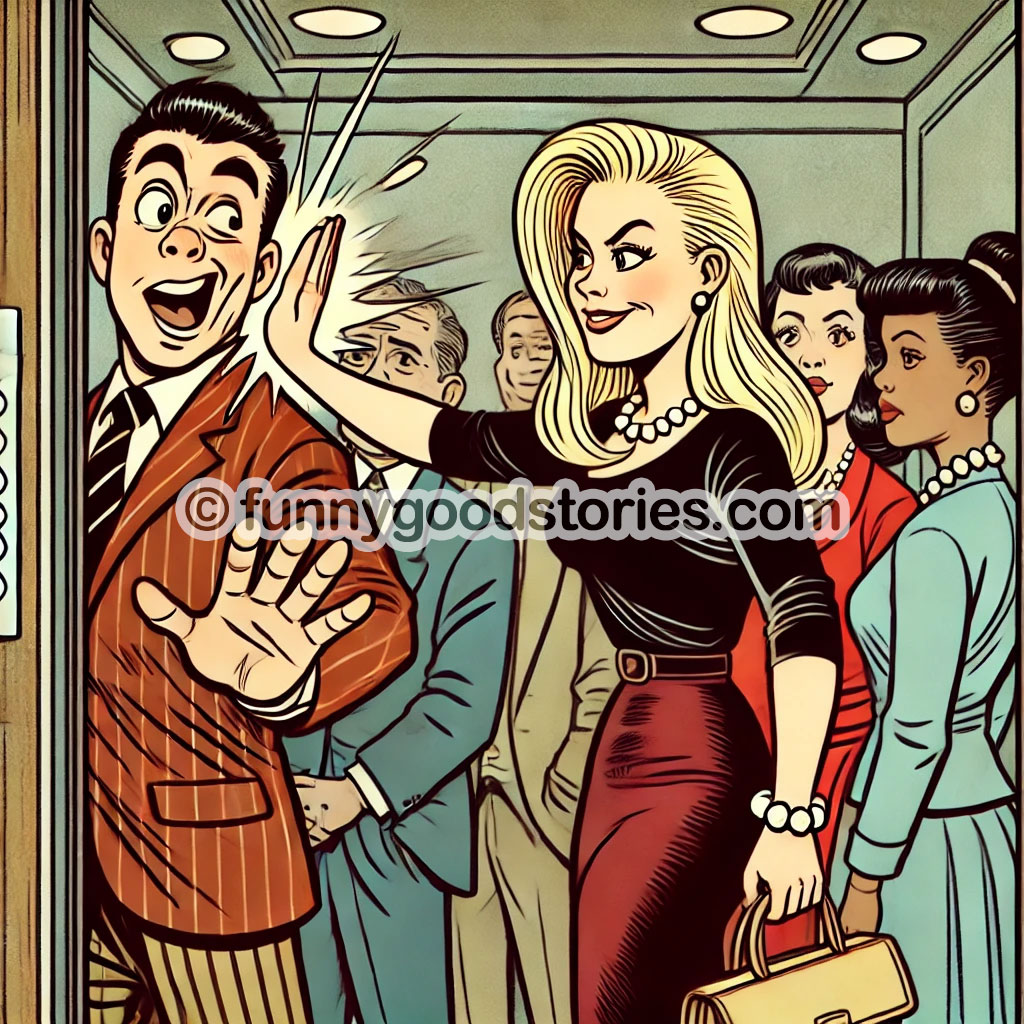 As the crowded elevator ... - Funny Good Stories