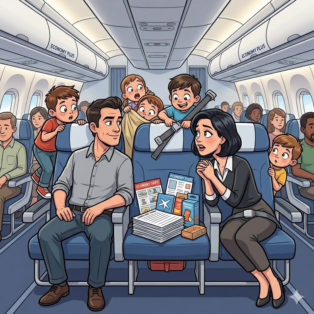 A man boards a plane with six kids - Funny Good Stories