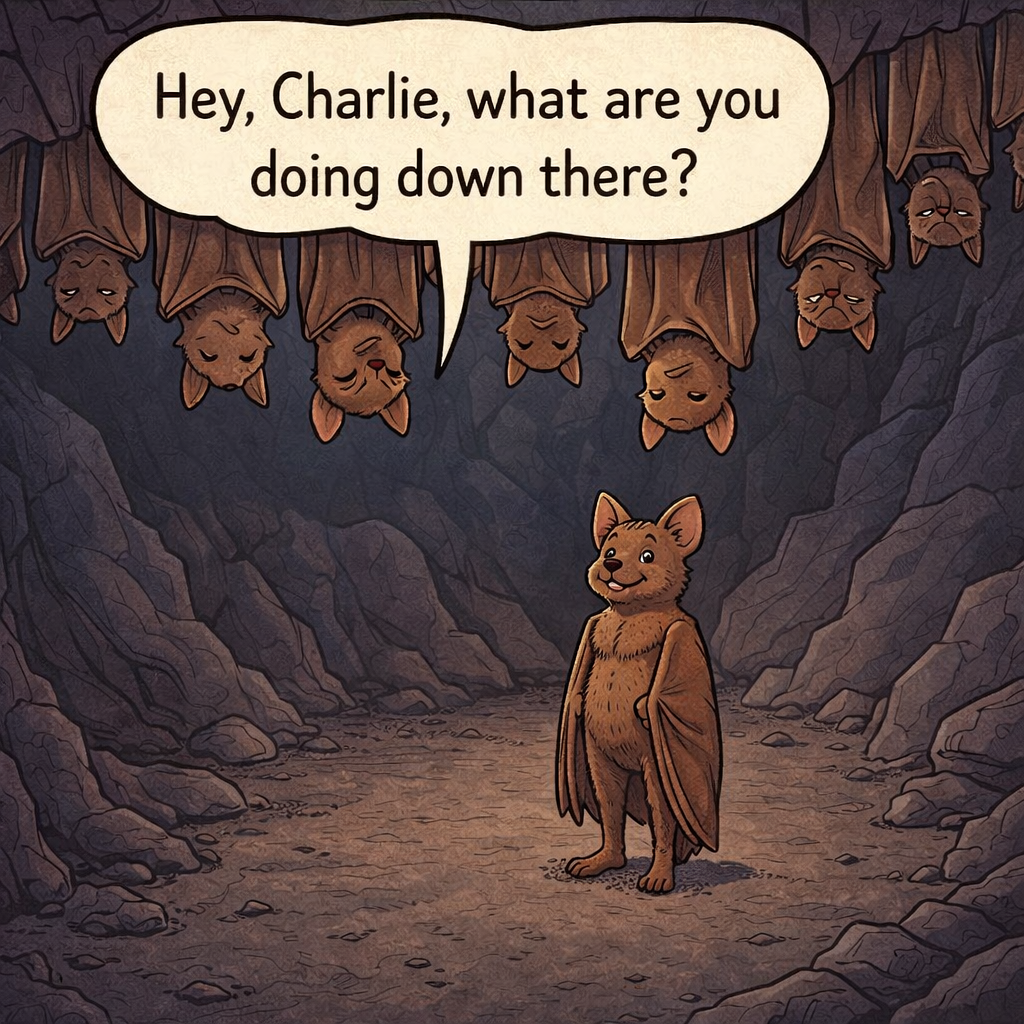 A group of bats is hanging around - Funny Good Stories
