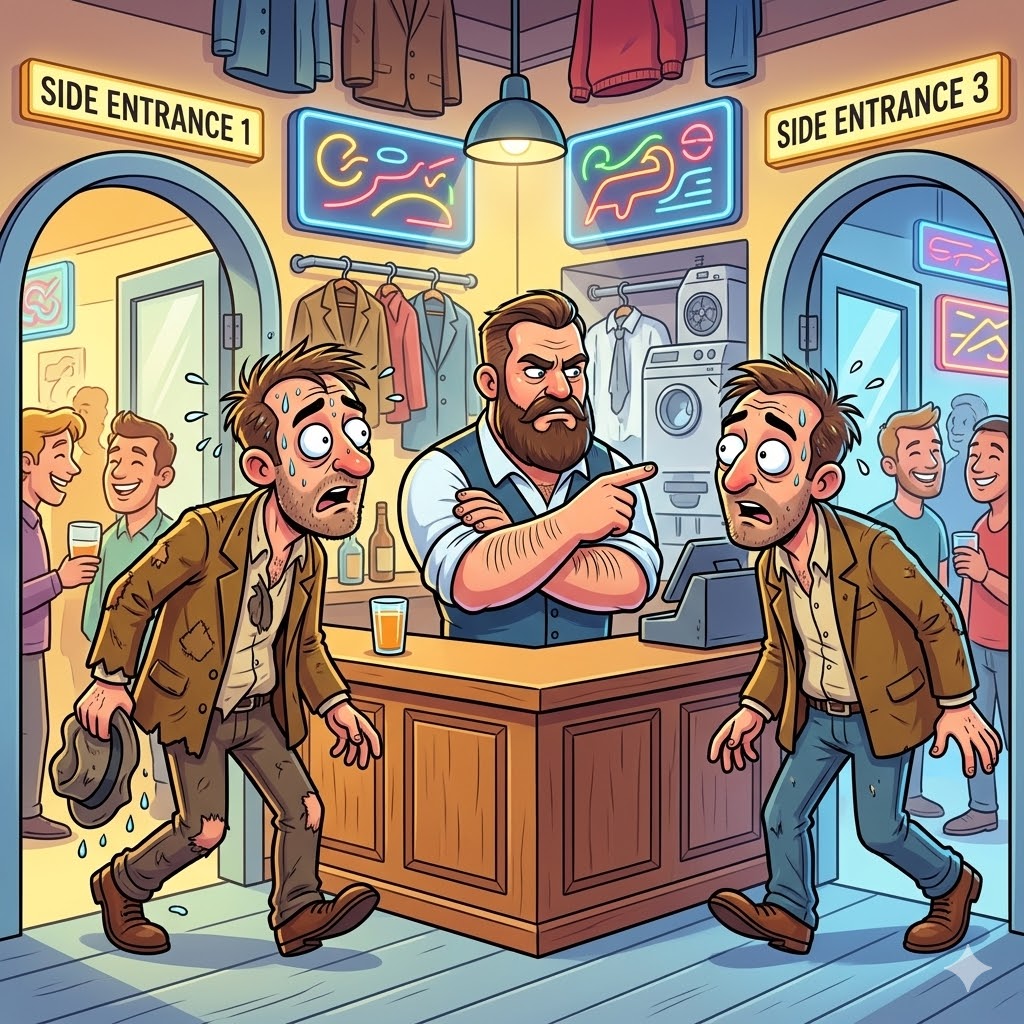 A corner bar with three entrances - Funny Good Stories