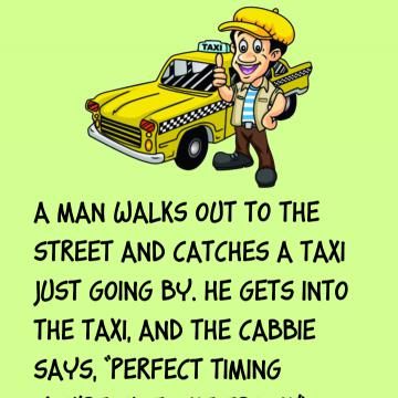 A man walks out to the street and catches a taxi - Funny Good Stories