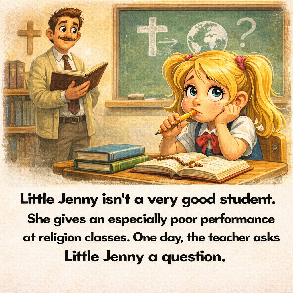 Little Jenny isn't a very good student - Funny Good Stories