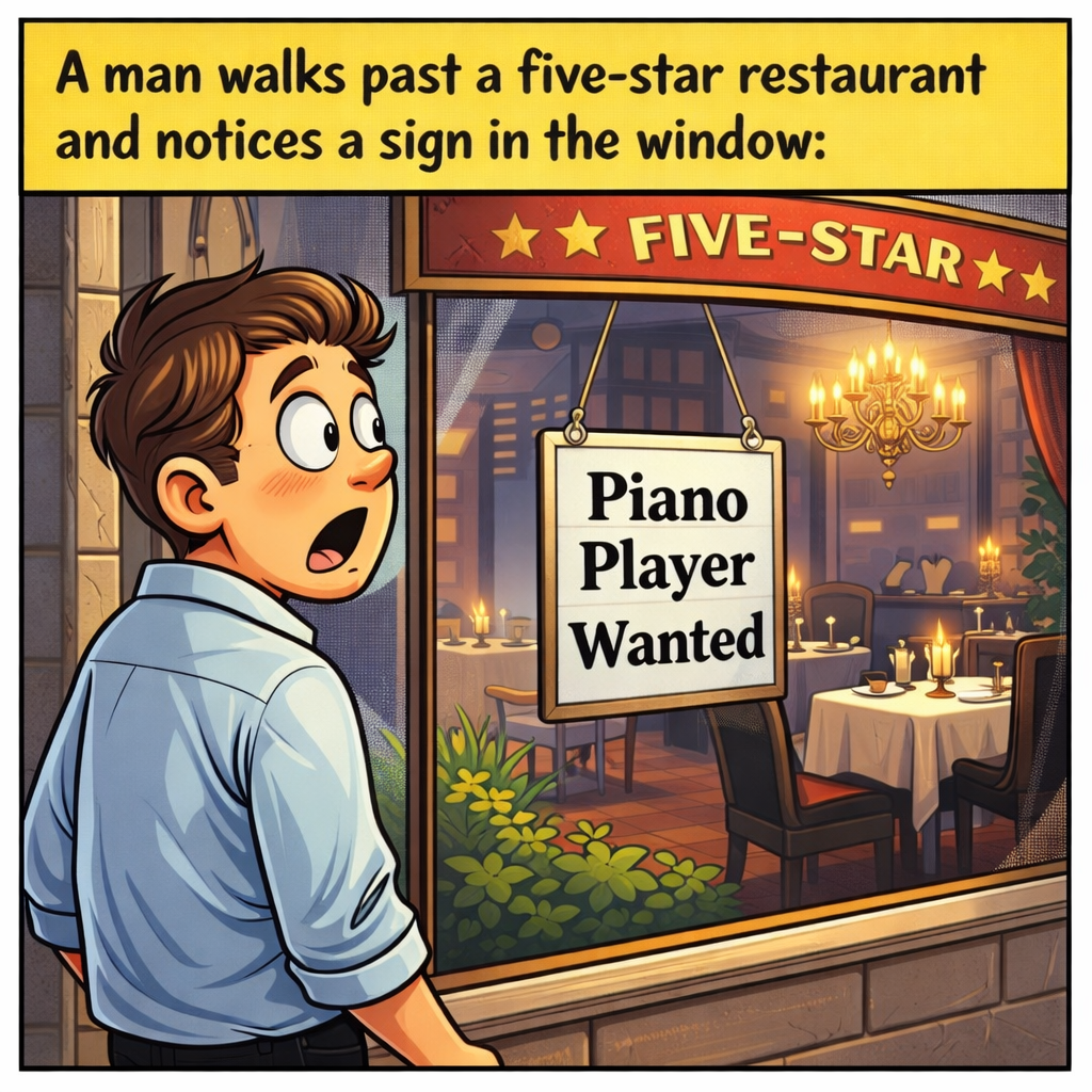 Video: Piano Player Wanted - Funny Good Stories