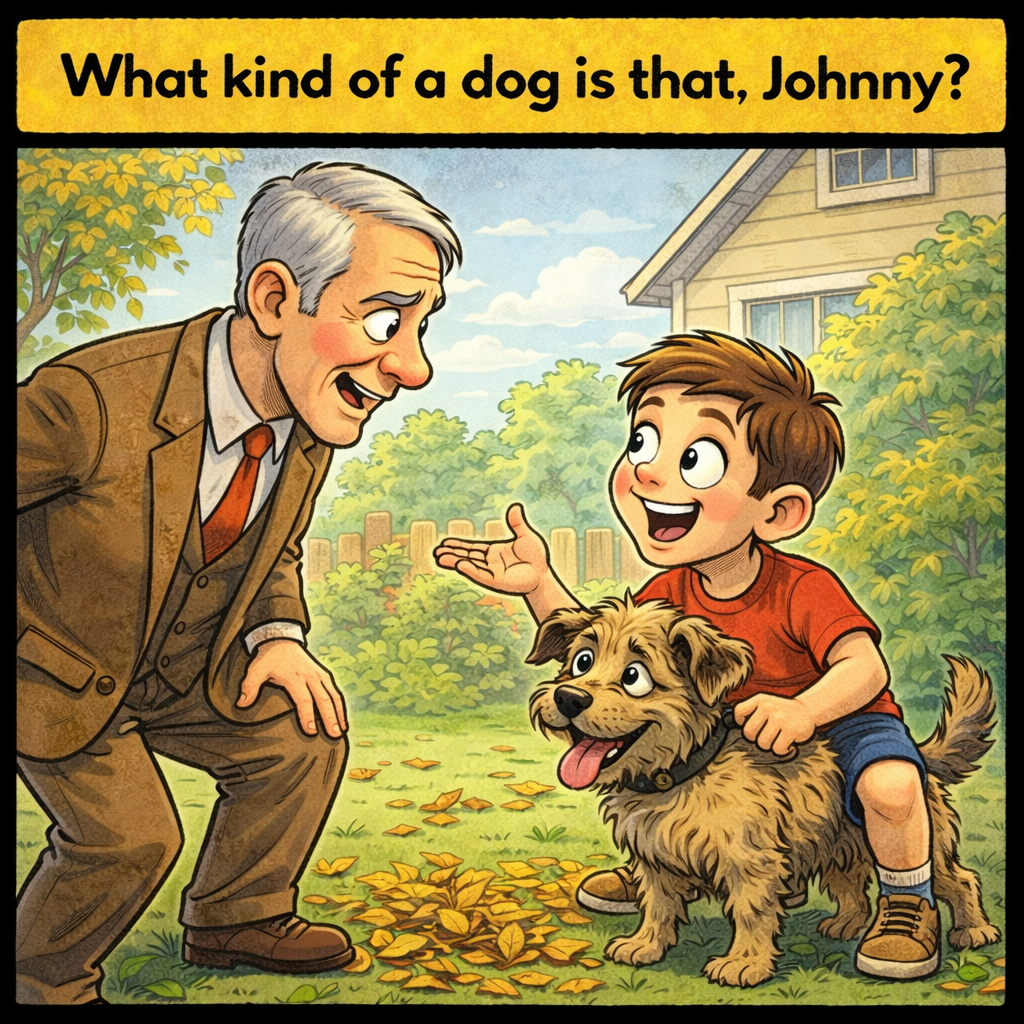 Little Johnny was very proud of his Mangy Mutt. - Funny Good Stories