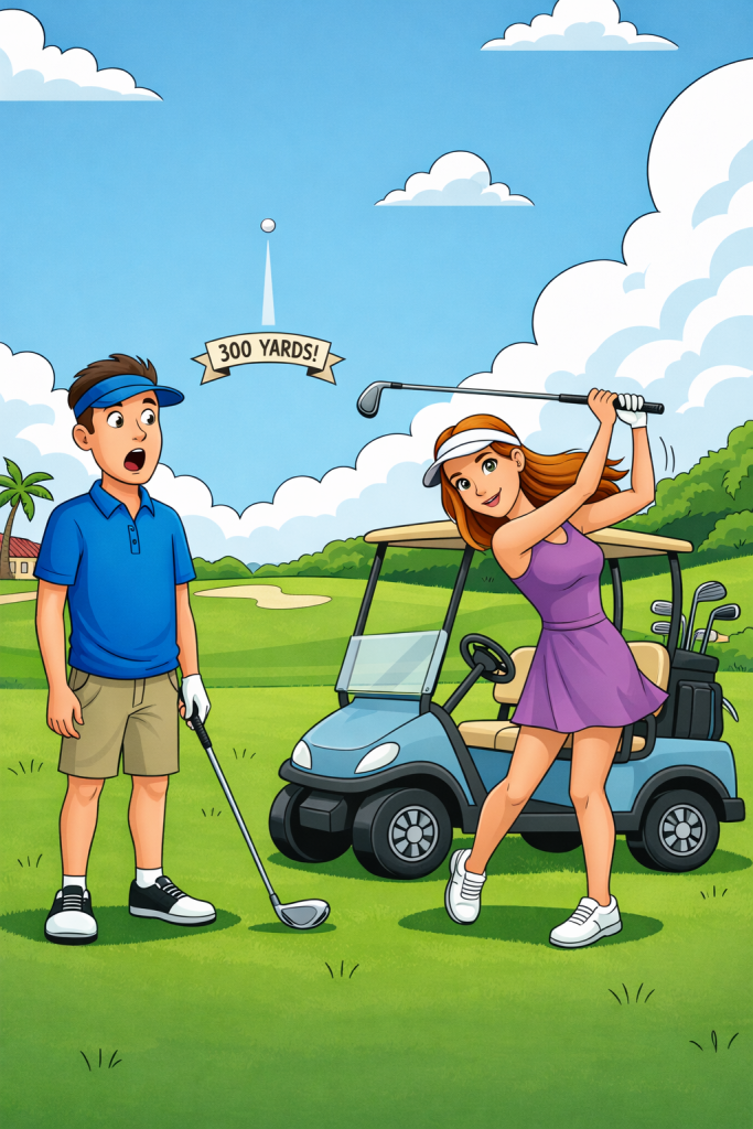 Video: Sam and his wife Rachel were playing golf - Funny Good Stories